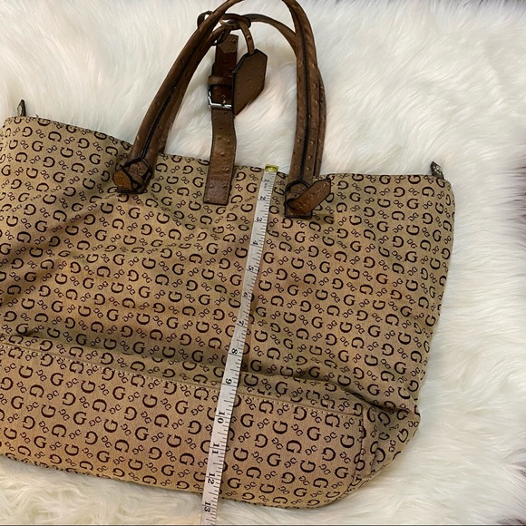 Guess | Bags | Guess Vintage Monogram Rustic Tote Bag Purse | Poshmark